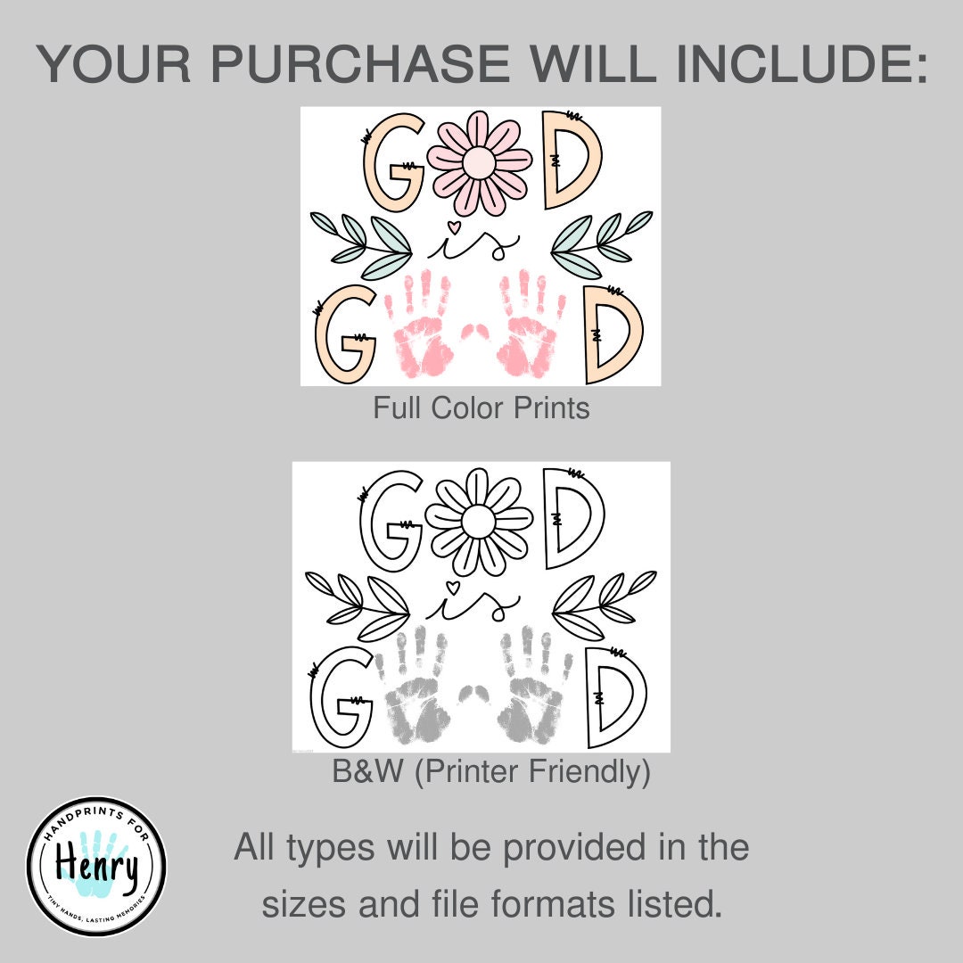 God is Good Handprint Bible School Craft Activity for Toddlers, Sunday ...