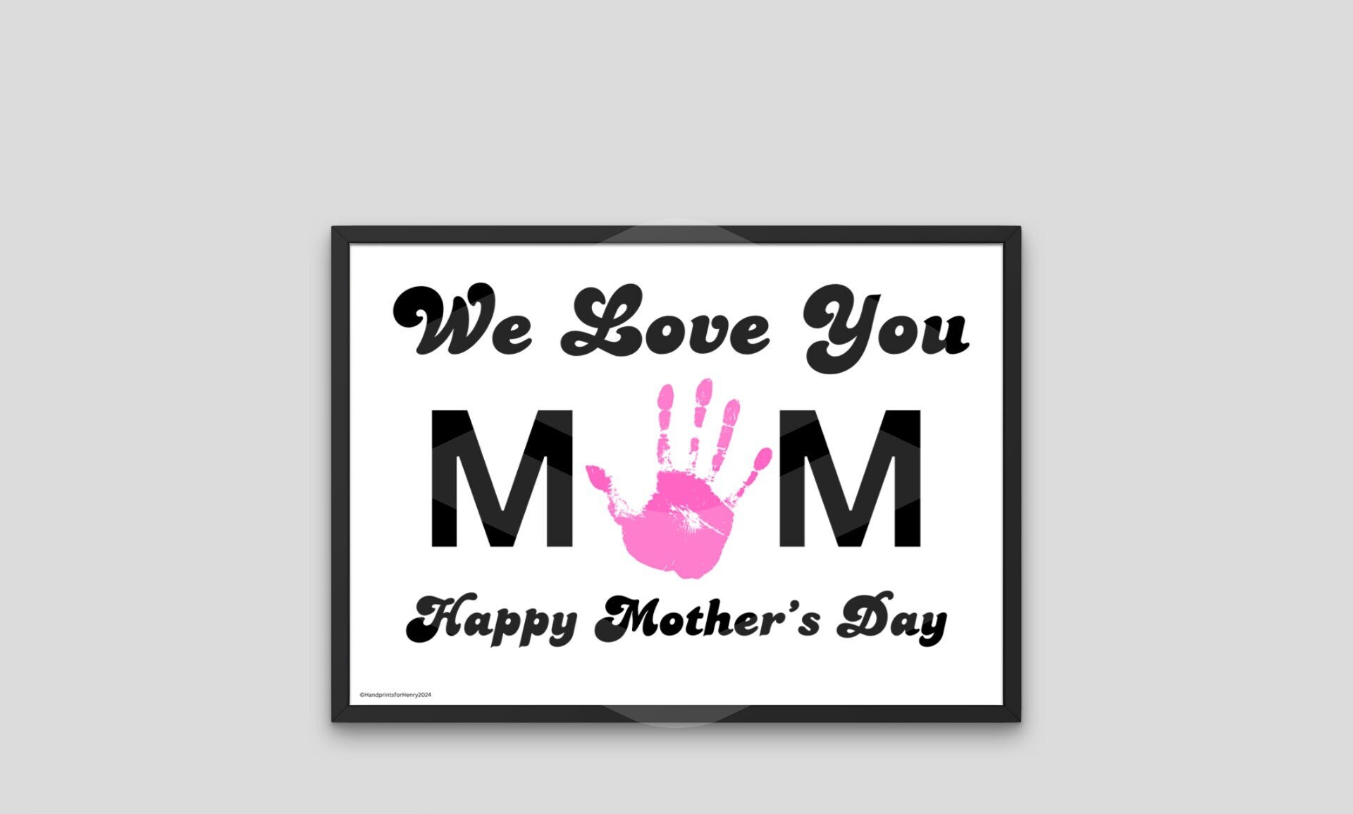 Mother's Day Handprint Craft, We Love You Mom Spring Art Activity ...