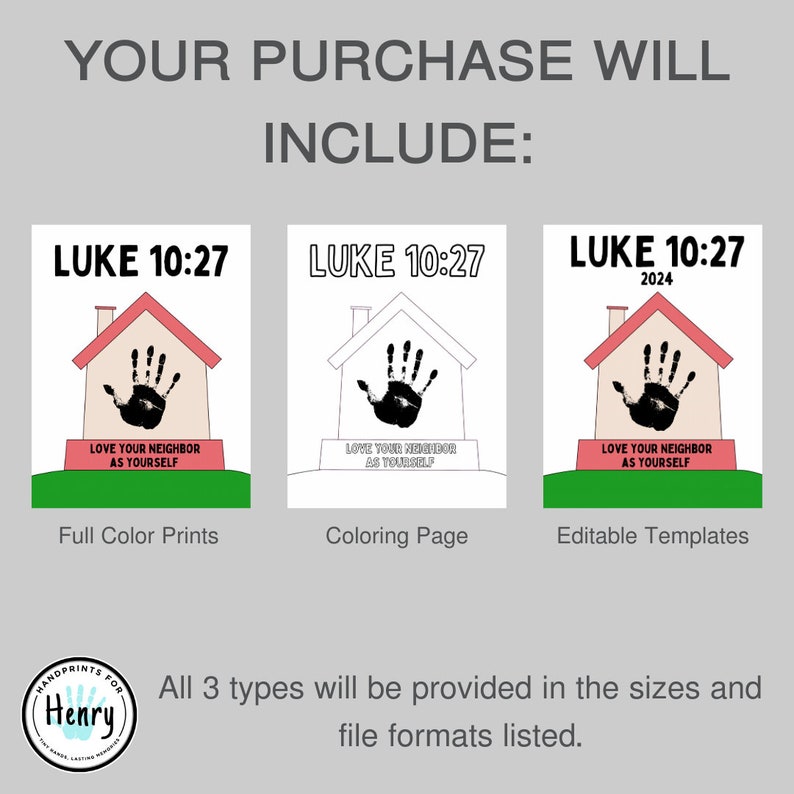 Luke 10:27, Love Neighbor as Yourself Handprint Craft, Sunday School ...