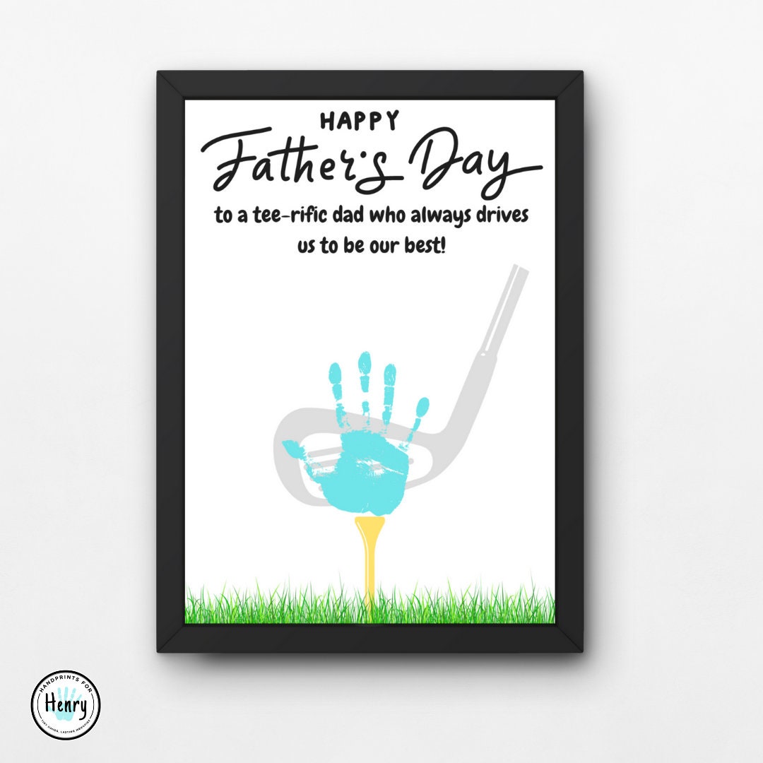 Father's Day Golf Handprint Art Craft Activities for Kids, You Are a ...