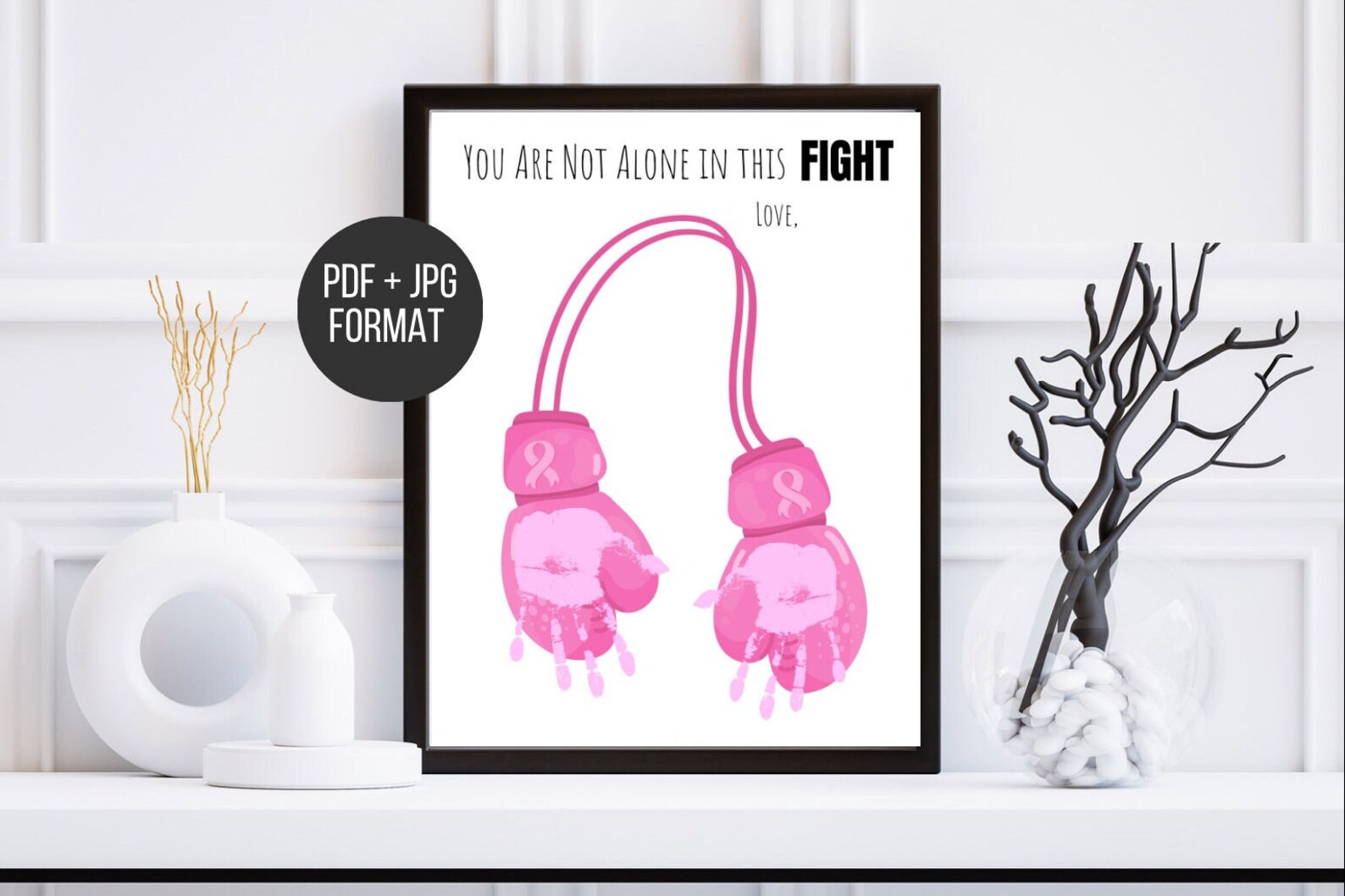 Handprints Breast Cancer Awareness Printable Kids Crafts, Gifts for ...