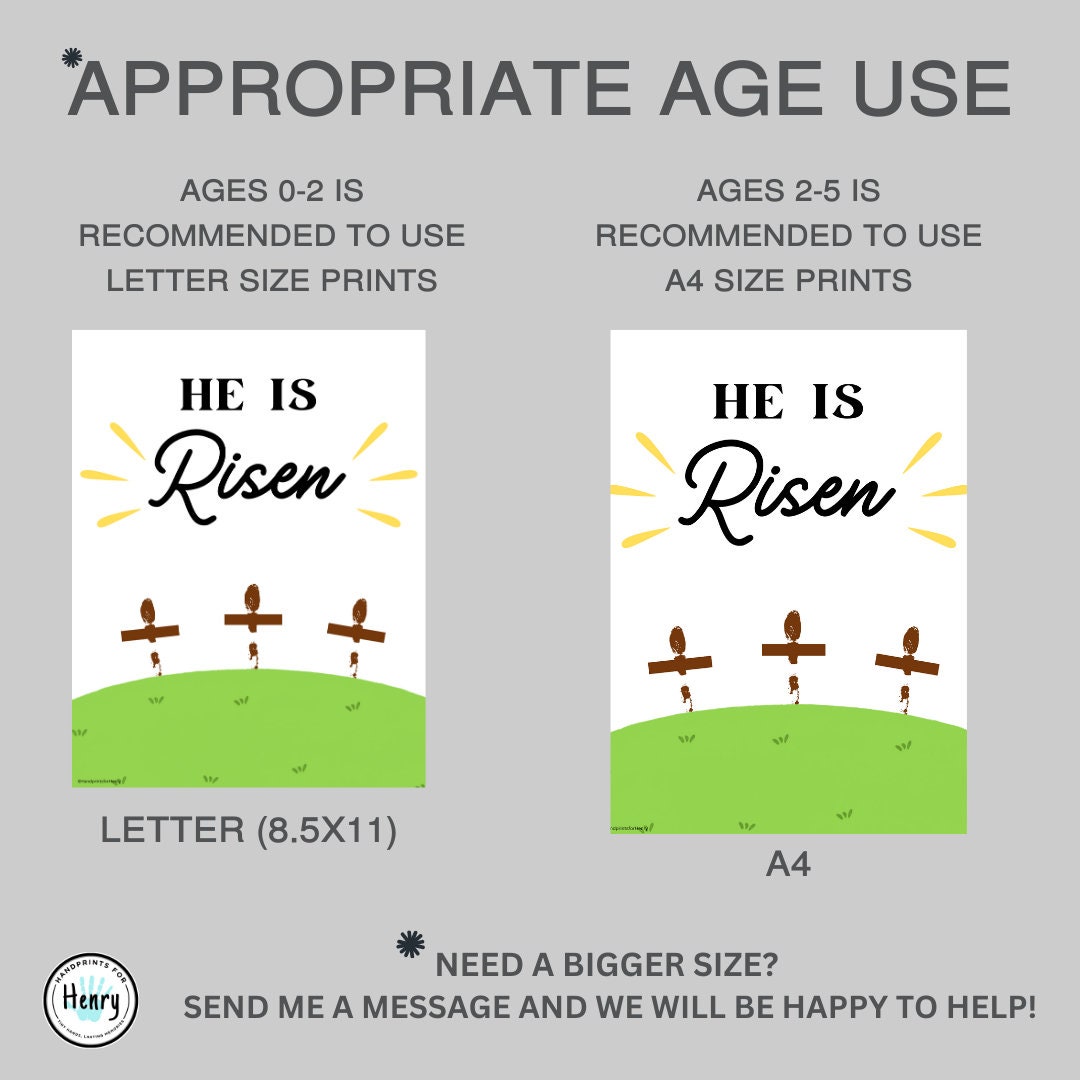 He is Risen Spring Handprint Craft, Easter Art Activities for Toddlers ...