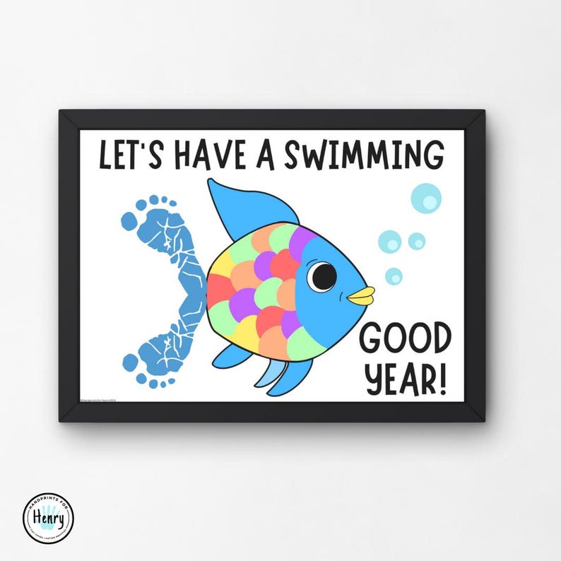 DIY Fish Back to School Handprint Art Craft, Swimming First Day ...