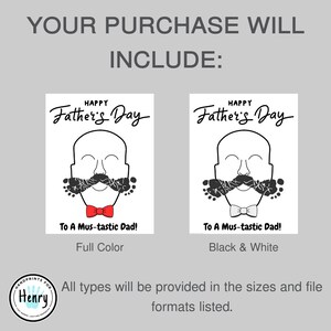 Father's Day Mustache Handprint Art Craft Activities for Kids, You're a ...