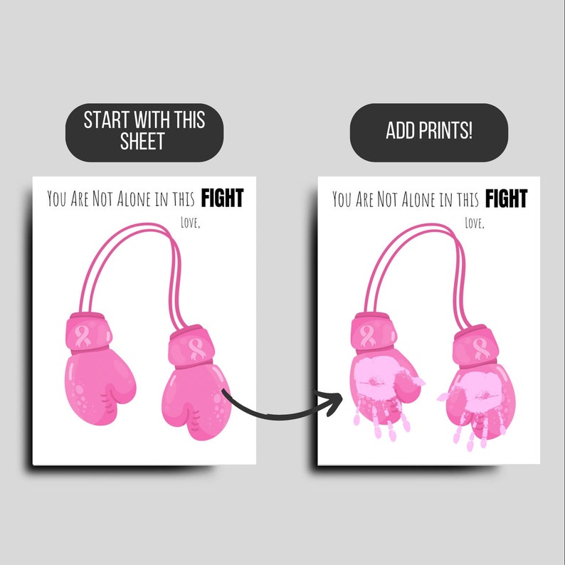 Handprints Breast Cancer Awareness Printable Kids Crafts, Gifts for ...