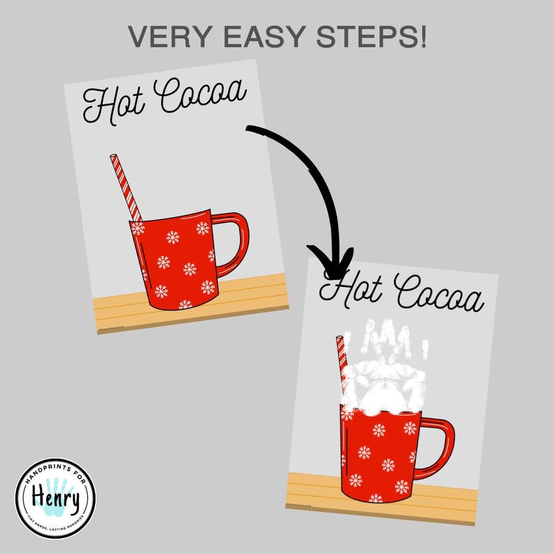 Hot Chocolate Christmas Handprint Art Craft Activity for Toddlers ...