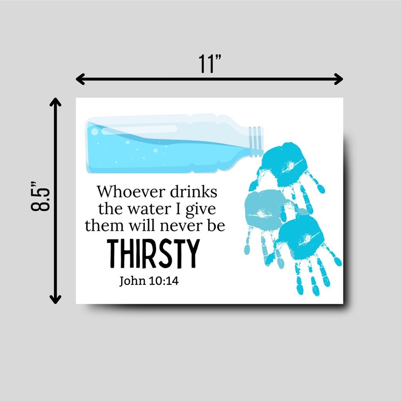 Kids Sunday School Handprint Footprint DIY Art Craft, Bible Lesson ...