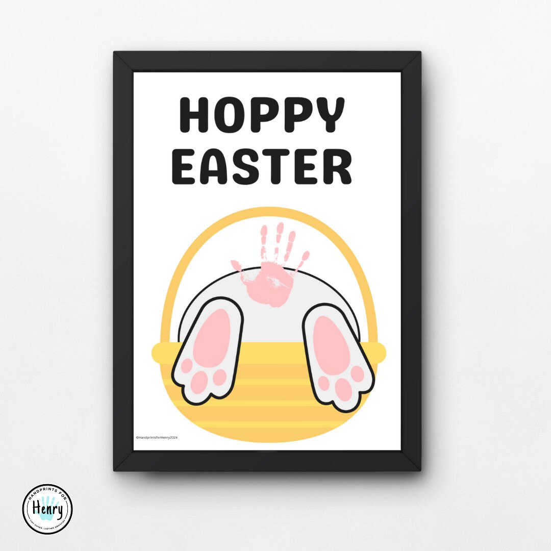 Hoppy Easter Footprint Bunny Craft, Happy Spring Art Activities for ...