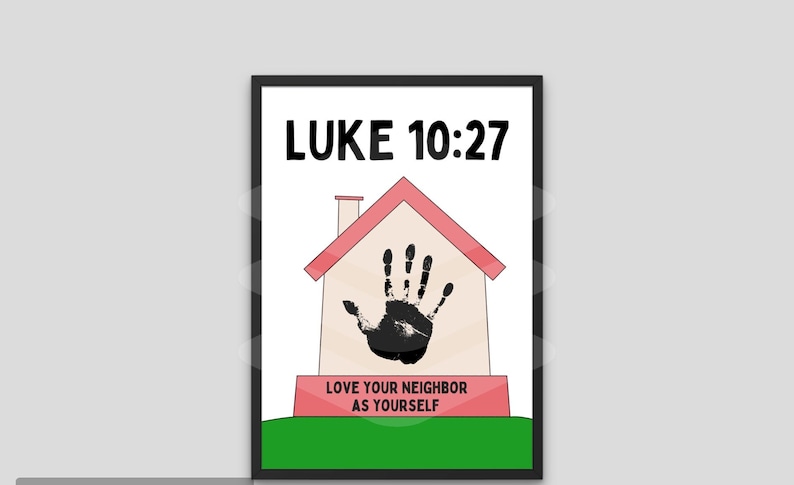 Luke 10:27, Love Neighbor as Yourself Handprint Craft, Sunday School ...