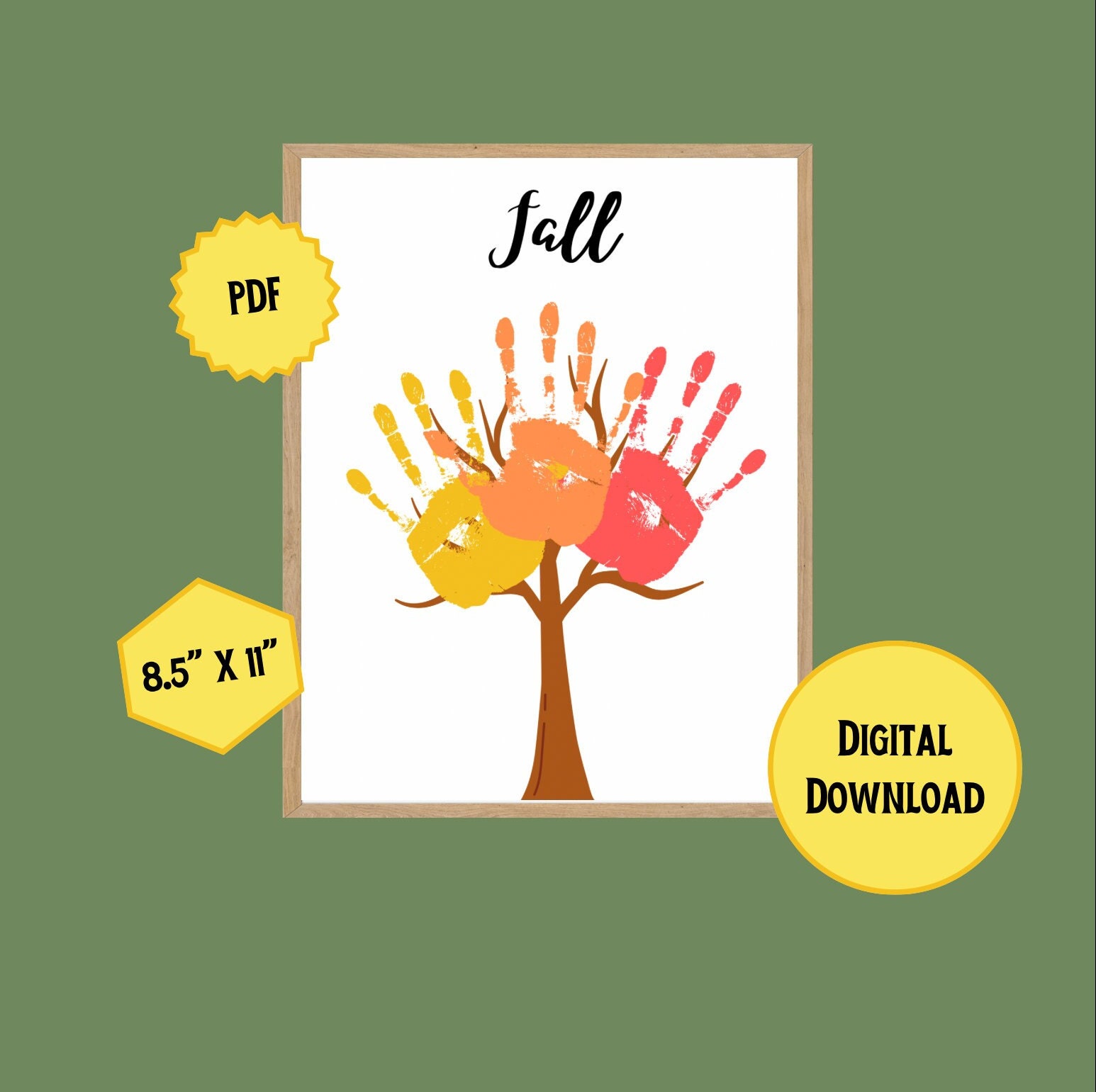 Four Seasons Handprint Craft Art Activity With Paint Hand - Etsy