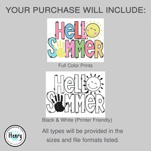 Hello Summer Handprint Art Craft Activities for Toddlers, Kids Sensory ...