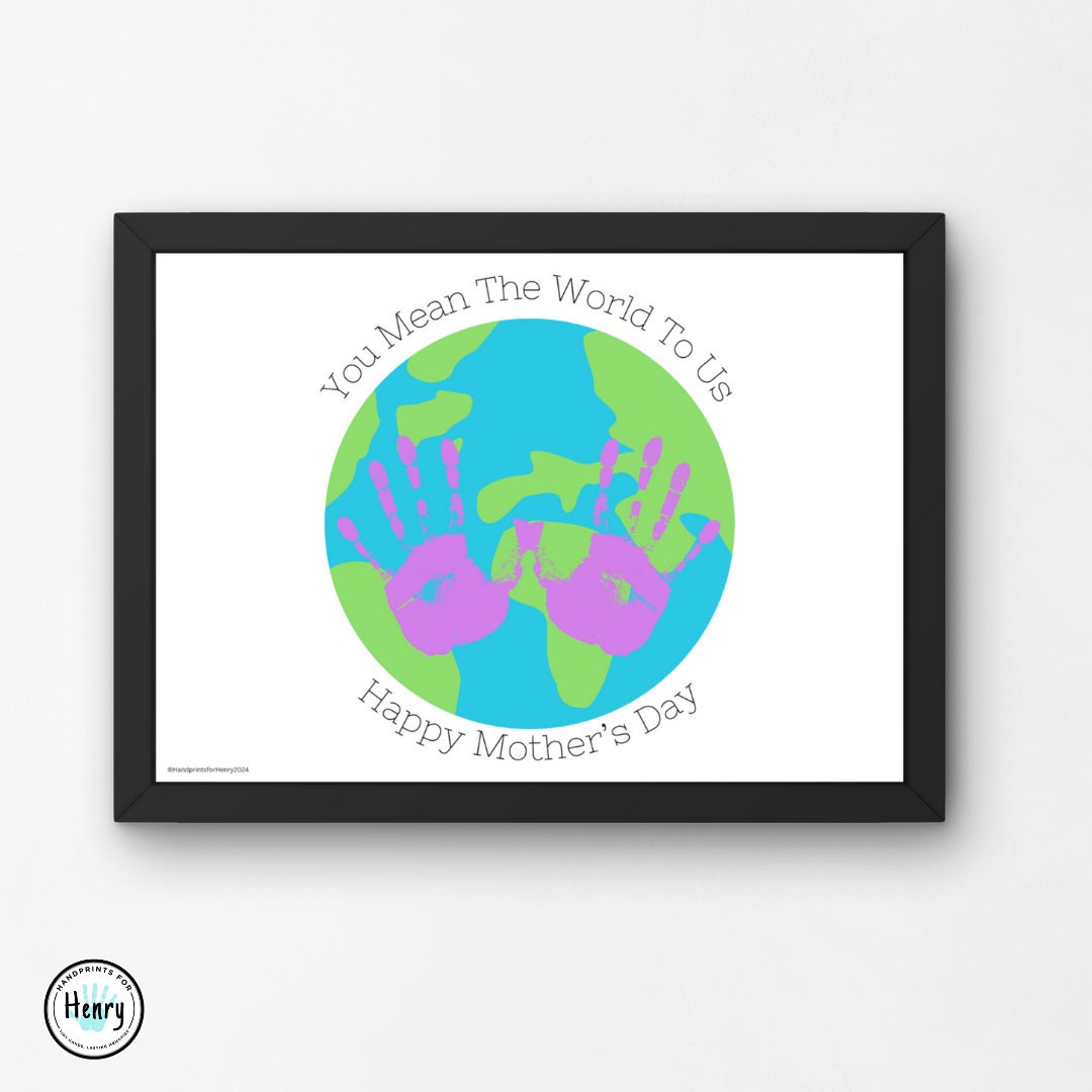 Mother's Day Handprint Craft, Moms the World Spring Art Activity ...