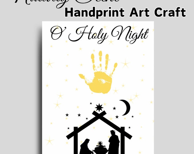 Christmas NATIVITY Handprint Art, Joy to the World, Sunday School Craft ...
