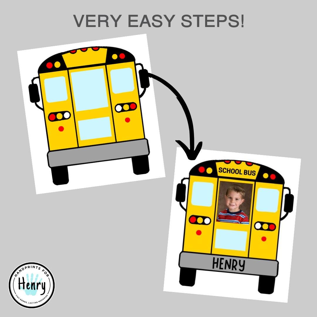 School Bus Back to School Craft, Transportation First Day Bulletin ...