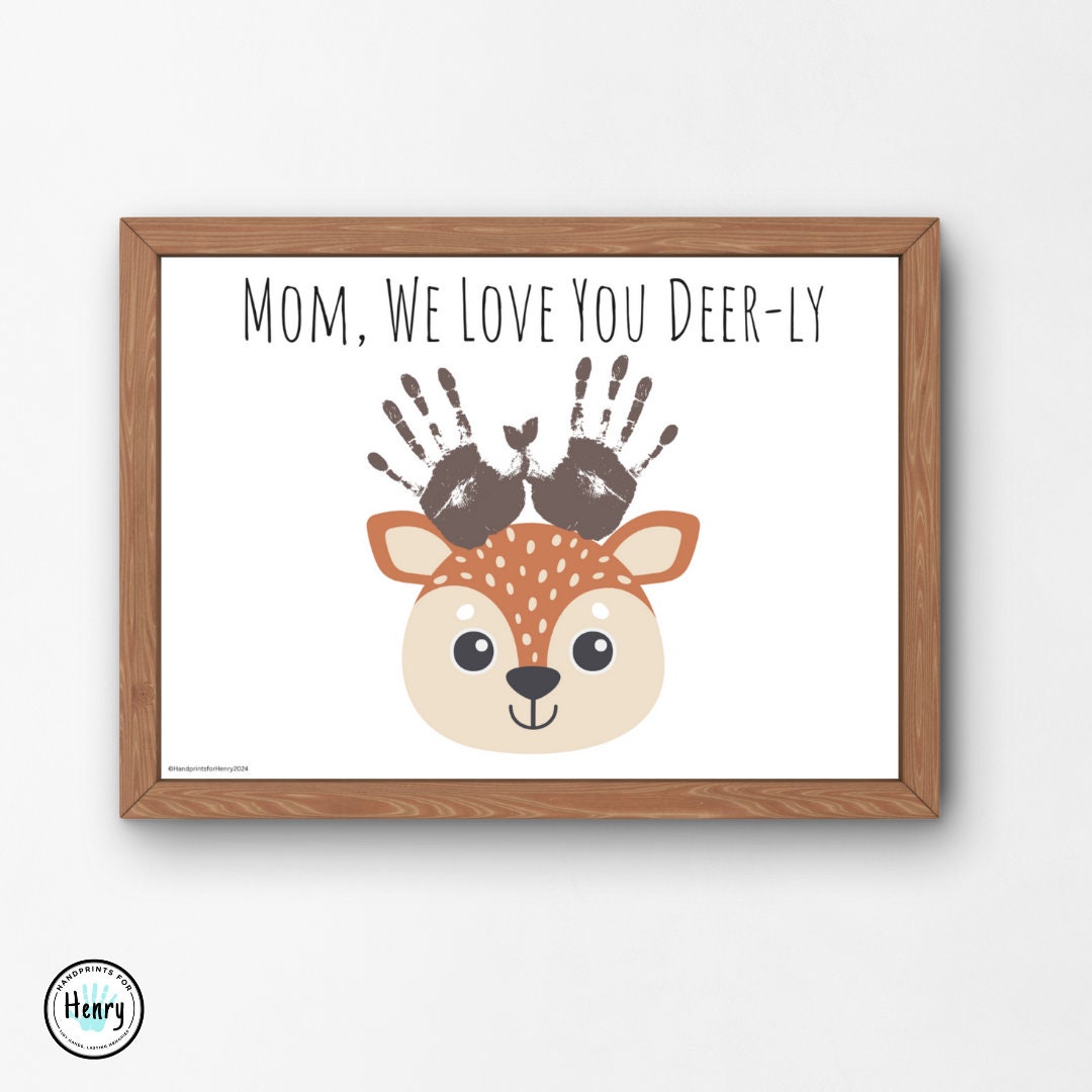 Mother's Day Deer Handprint Craft, Beautiful Spring Art Activity ...