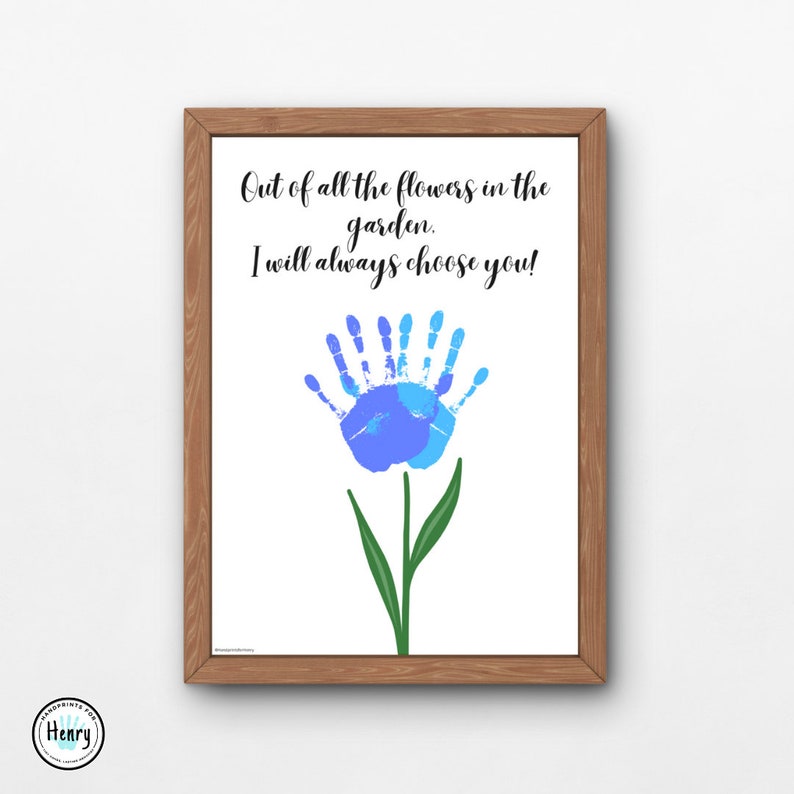 Mother's Day Flowers Handprint Craft, Spring Art Activity Toddlers Baby ...