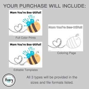 Mother's Day Bee Handprint Craft, Beautiful Spring Art Activity ...