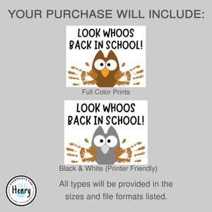 DIY Owl Bird Back to School Handprint Art Craft, Looks Whoos First Day ...