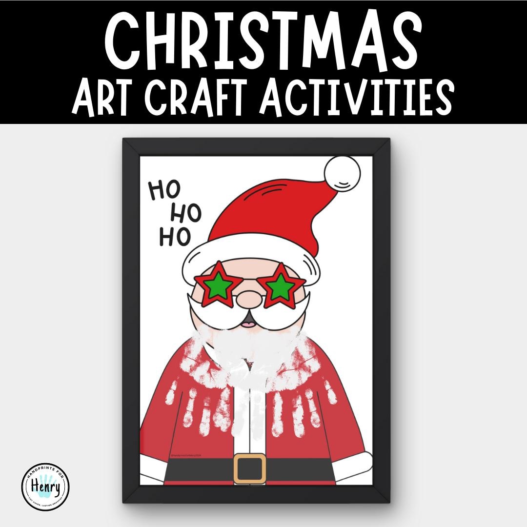 Santa Claus Christmas Handprint Art Craft Activity for Toddlers, St ...