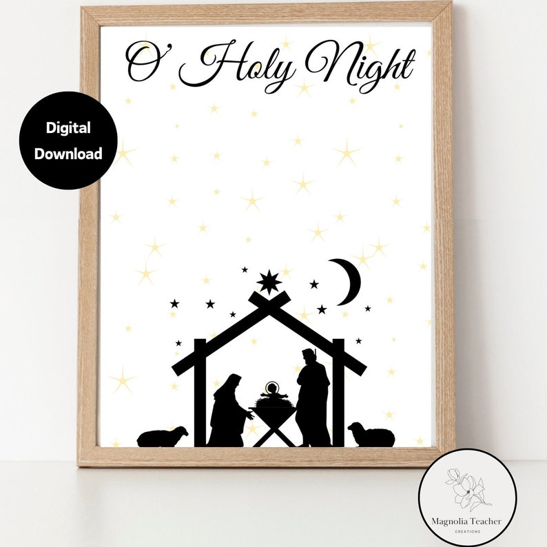 Nativity Christmas Handprint Art, O Holy Night, Sunday School Craft ...