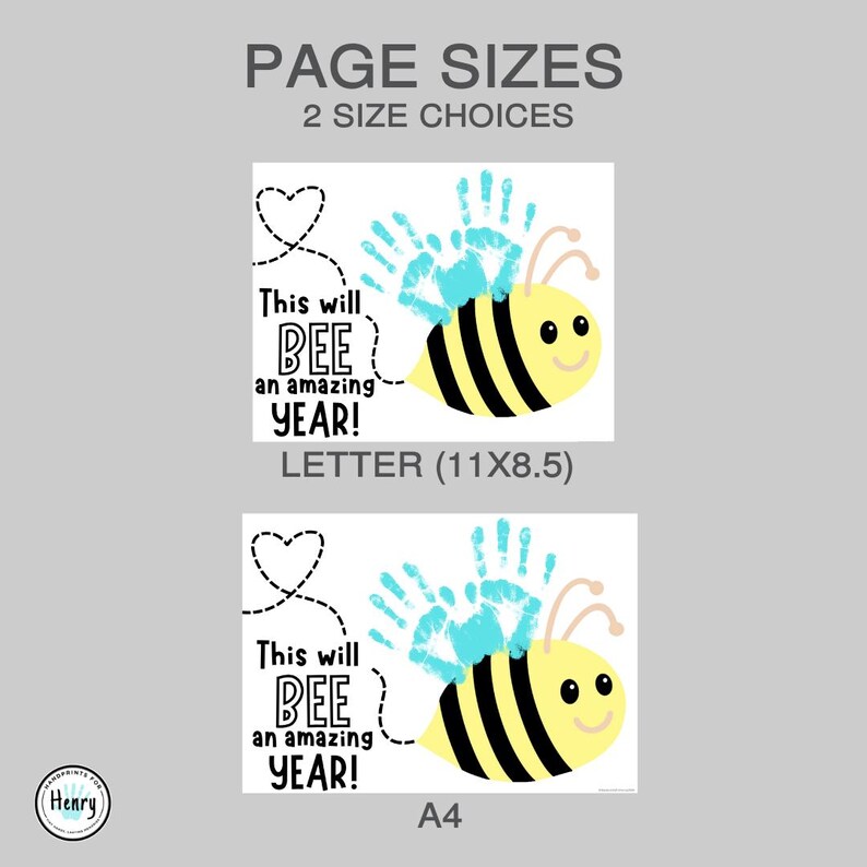 DIY Bee Back to School Handprint Art Craft, Buzzing First Day ...
