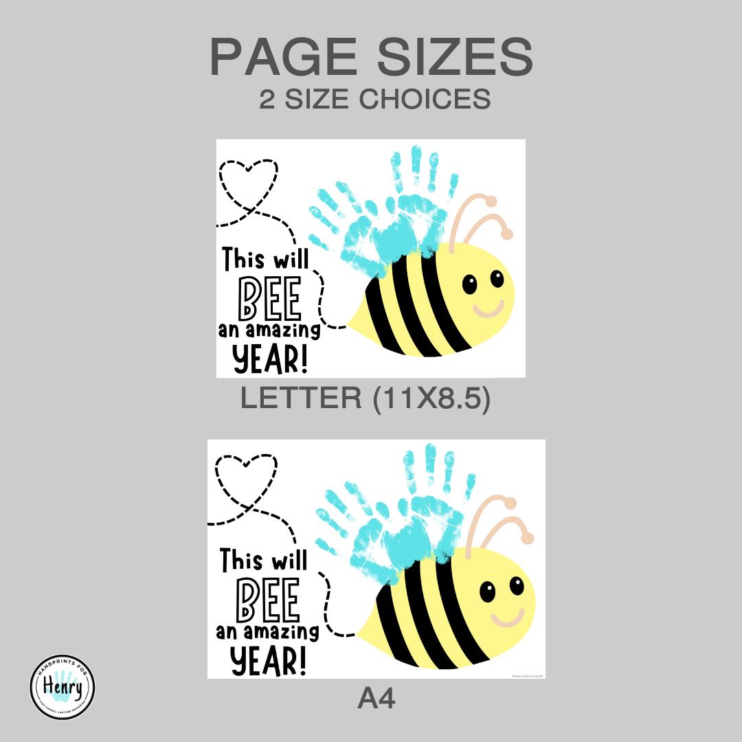DIY Bee Back to School Handprint Art Craft, Buzzing First Day ...