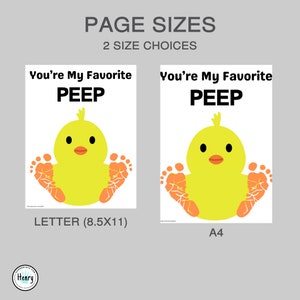 Favorite Peep Handprint Easter Craft, Spring Chick Art Activities for ...