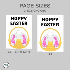 Hoppy Easter Footprint Bunny Craft, Happy Spring Art Activities for ...