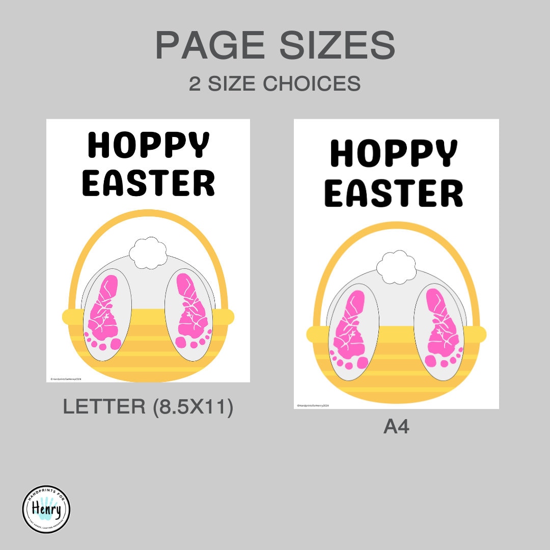 Hoppy Easter Footprint Bunny Craft, Happy Spring Art Activities for ...