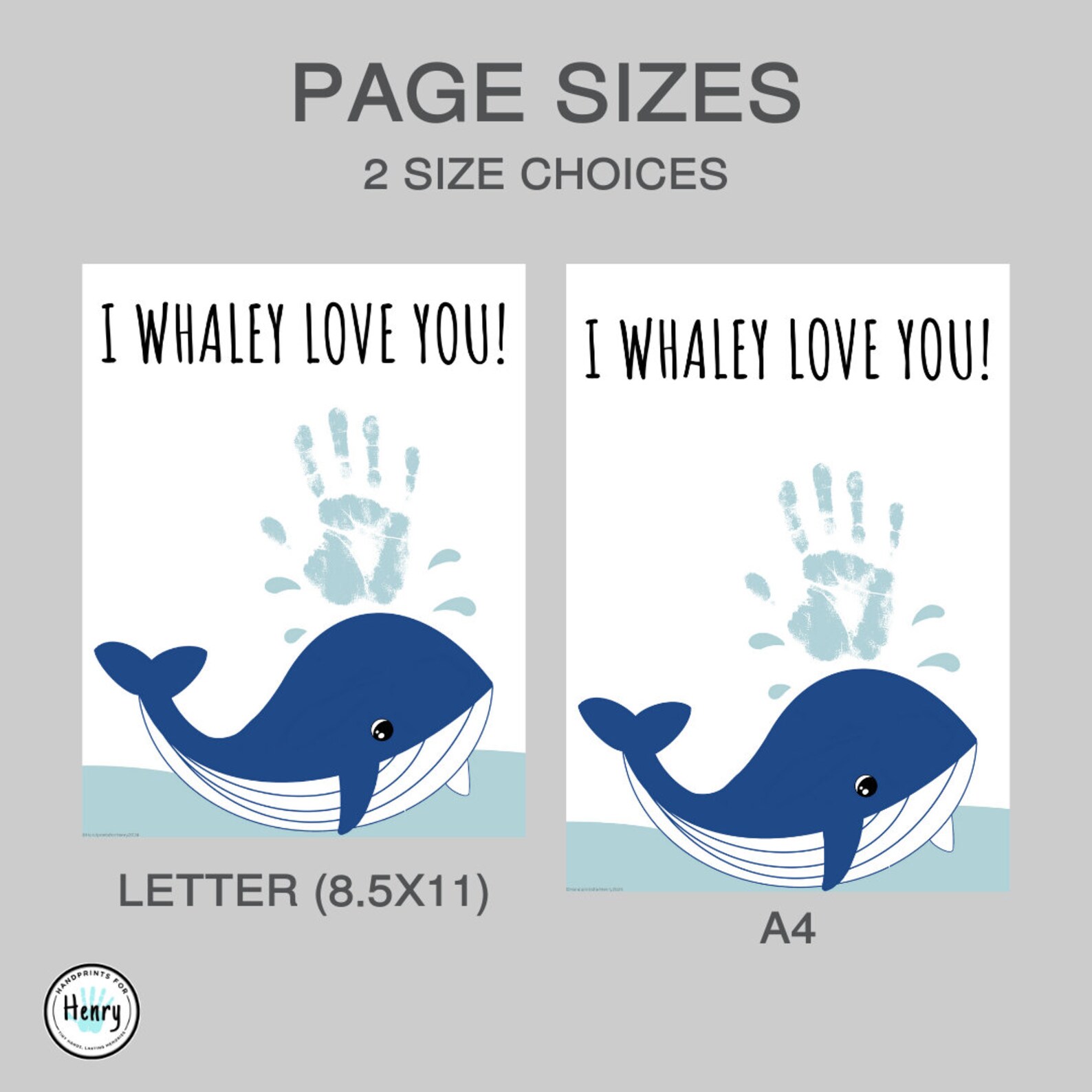 Father's Day Whale Handprint Art Craft Activities for Kids, I Whaley ...