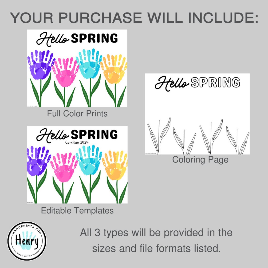 Hello Spring Flowers Handprint Craft, Easter Art Activities for ...