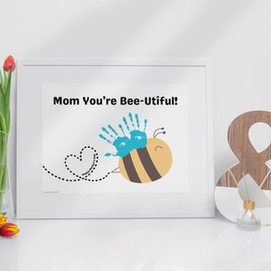 Mother's Day Bee Handprint Craft, Beautiful Spring Art Activity ...