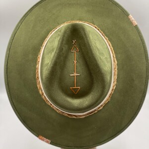 Boho Hat, Fedora Hat, Ecco Suede Green Pistachio - Etsy