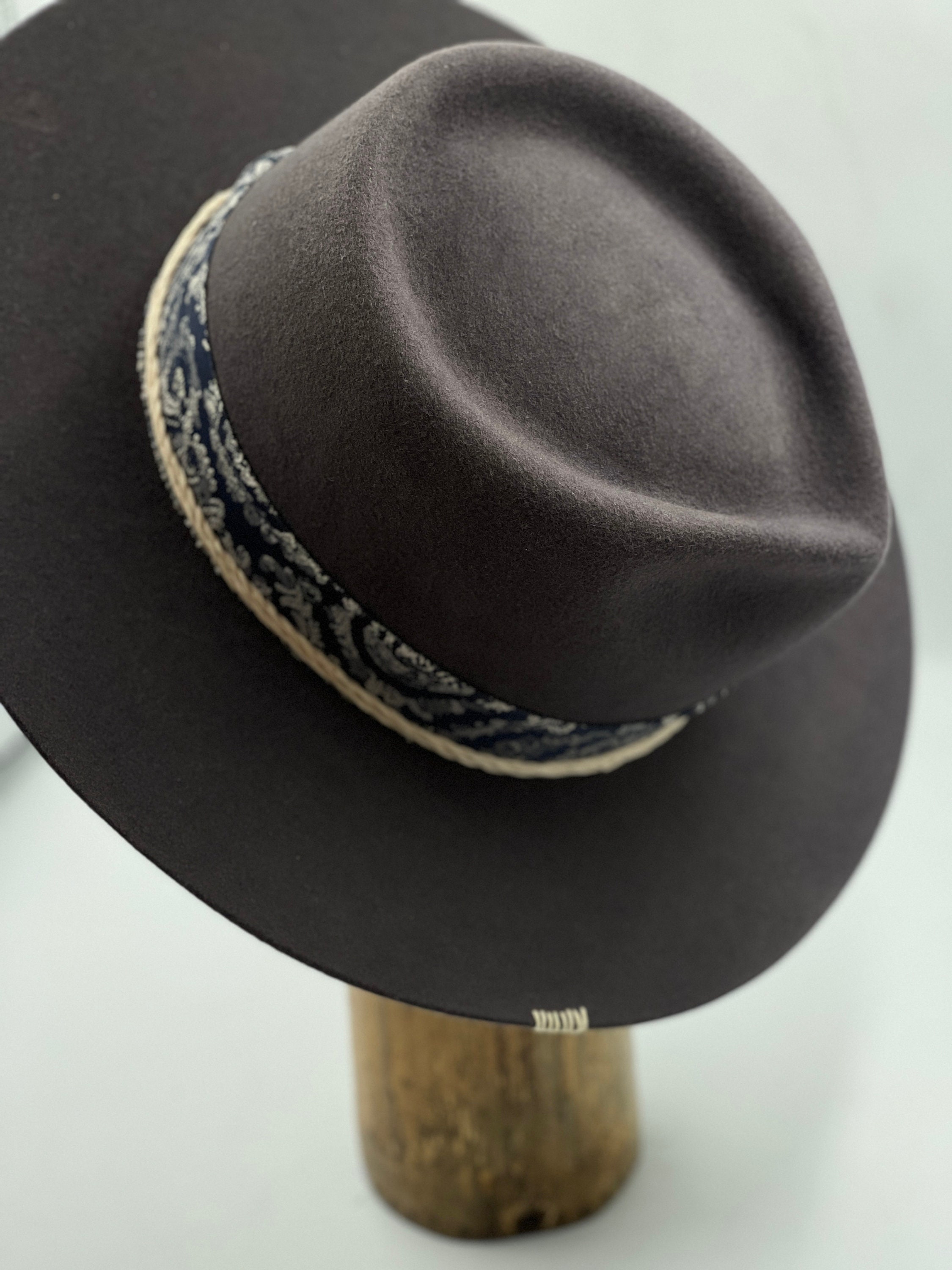 Boho, Fedora Hat, Premium Felt, Midnight Bliss Hat - Etsy