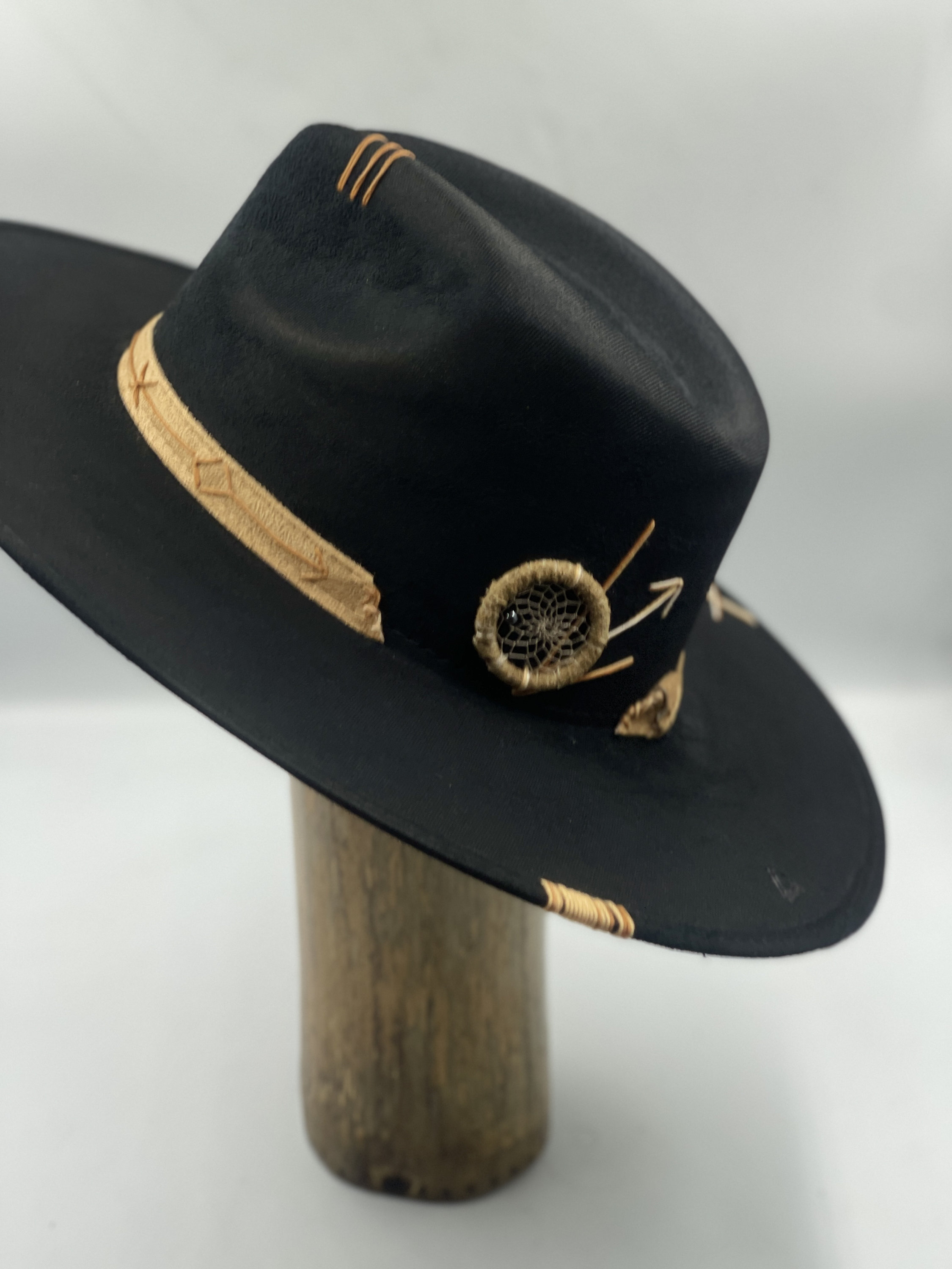 Boho, Custom, Festival, Urban, Black Hat Pelegrino - Etsy