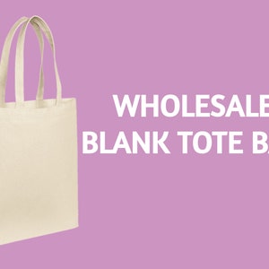 Blank Tote Bag Eco-friendly Cotton Canvas Reusable Shopping - Etsy