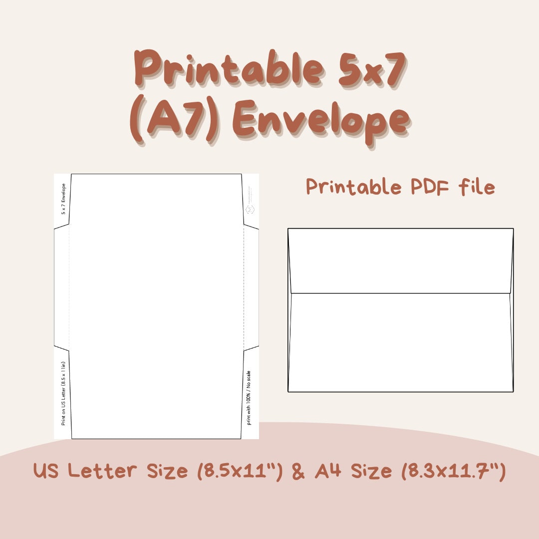Printable Envelope Templates | Greeting Card Envelope | Instant ...