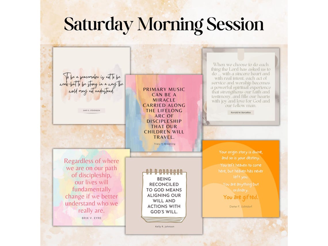 General Conference October 2025 Quotes, 33 Quotes, Handout, Ministering ...