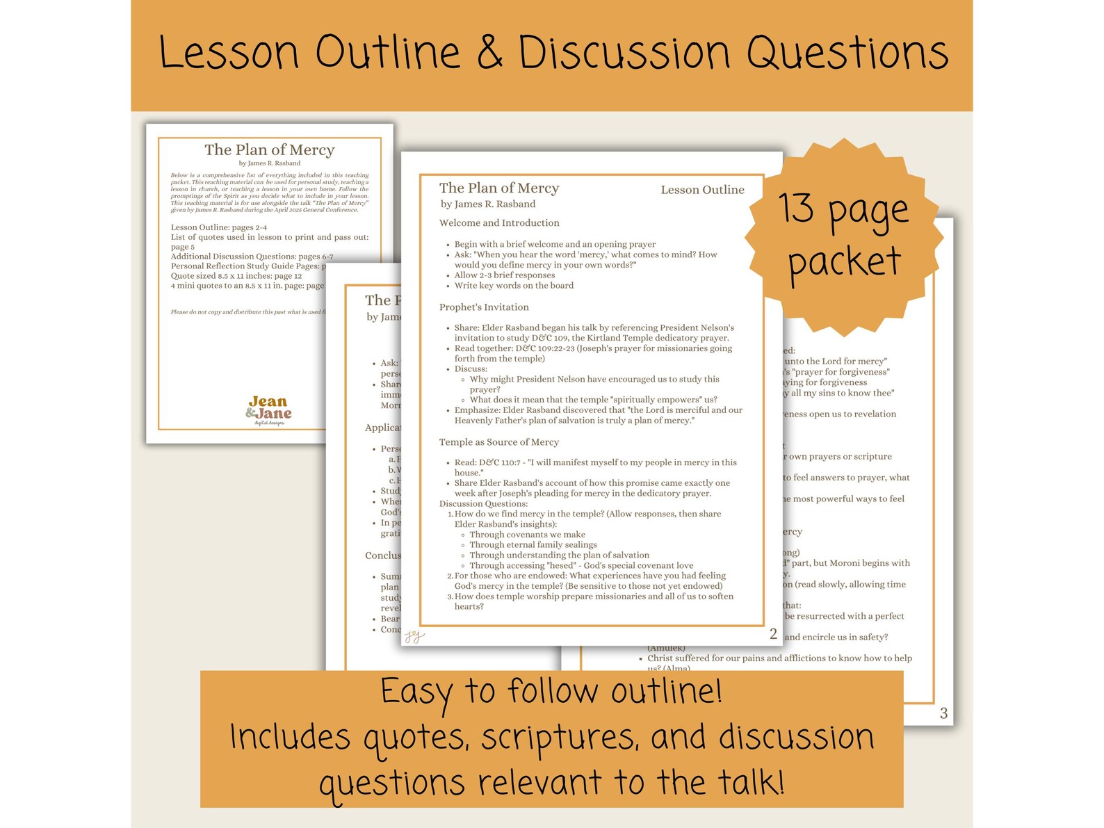 The Plan of Mercy - James R. Rasband, Lesson Outline, Study Guide ...