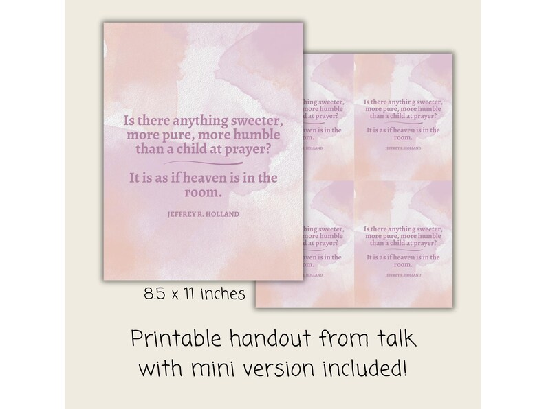 As a Little Child - Jeffrey R. Holland, Lesson Outline, Study Guide ...