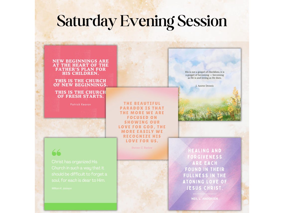 General Conference October 2025 Quotes, 33 Quotes, Handout, Ministering ...