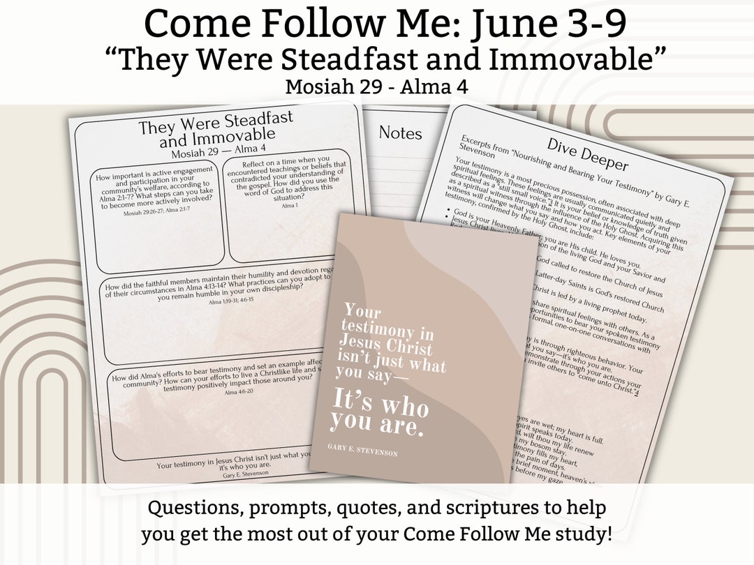 They Were Steadfast and Immovable, Come Follow Me, June 9, Lesson ...