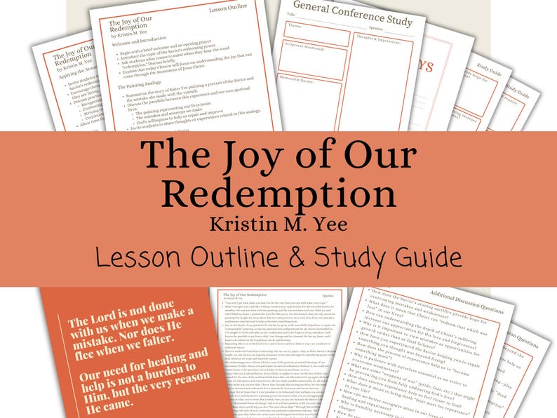 The Joy of Our Redemption - Kristin M. Yee, Lesson Outline, Study Guide ...