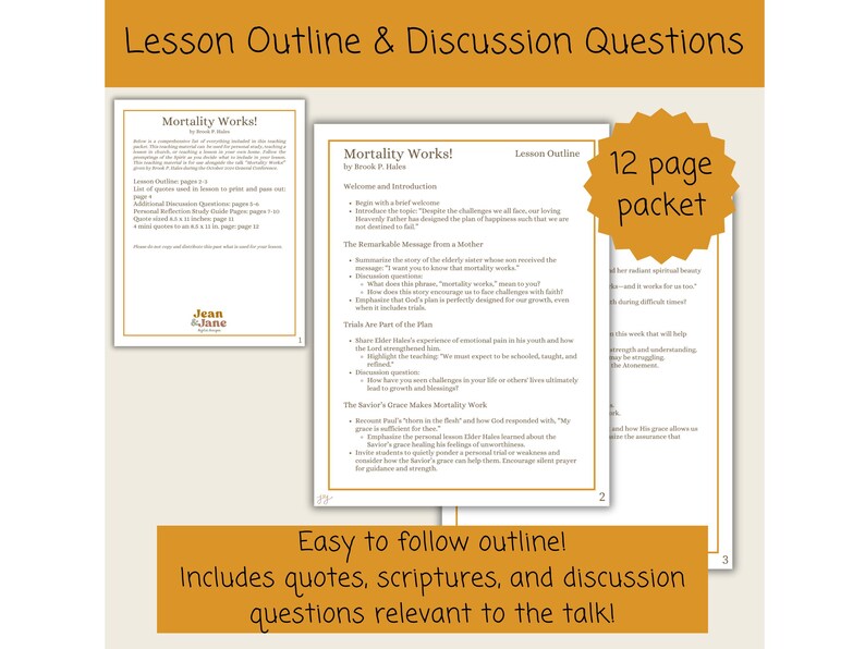 Mortality Works - Brook P. Hales, Lesson Outline, Study Guide, Lesson ...