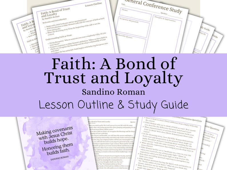 Faith: A Bond of Trust and Loyalty - Sandino Roman, Lesson Outline ...