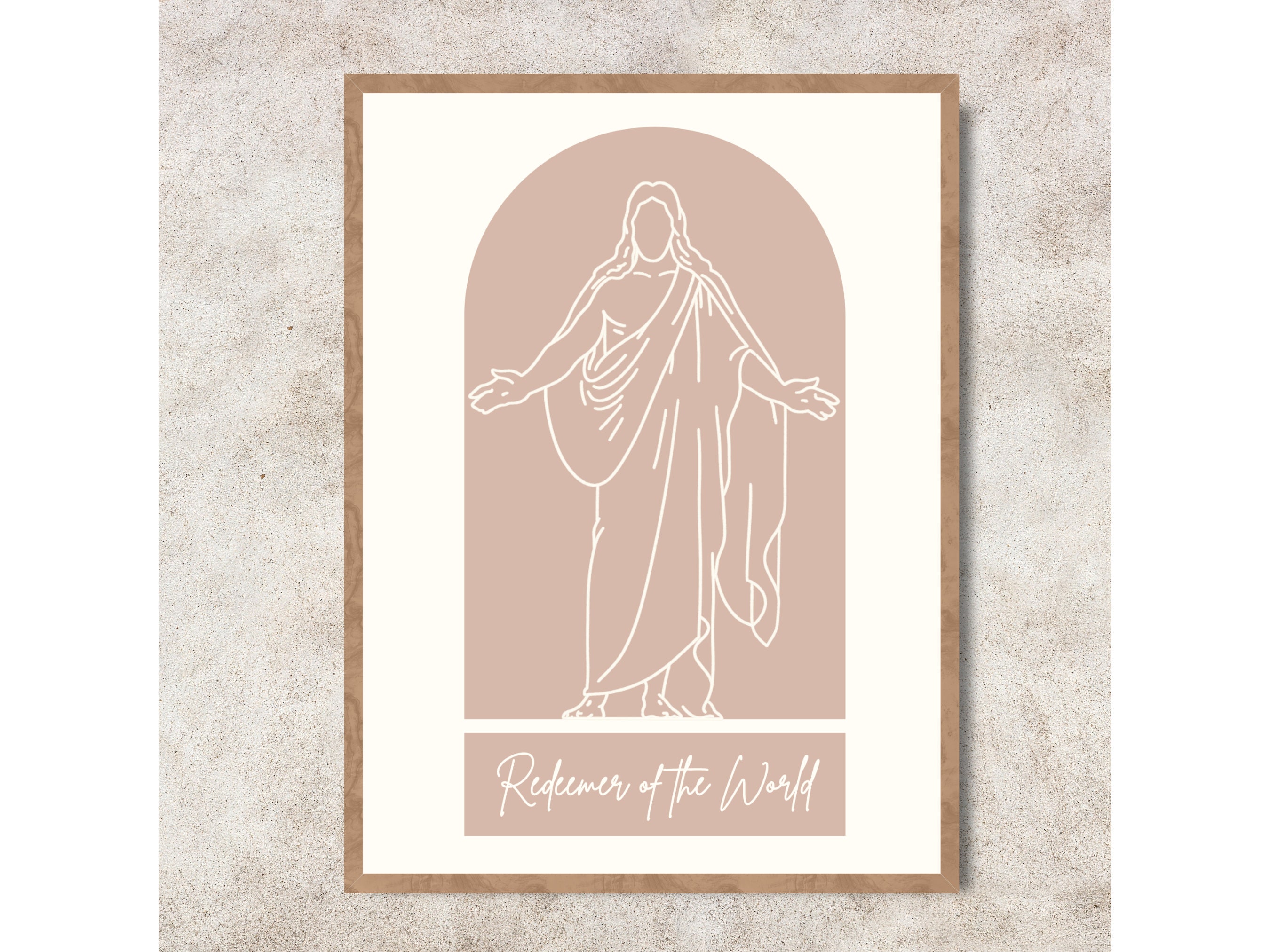 Jesus Christ Line Art, Jesus Minimalist, Christian Wall Art Printable ...