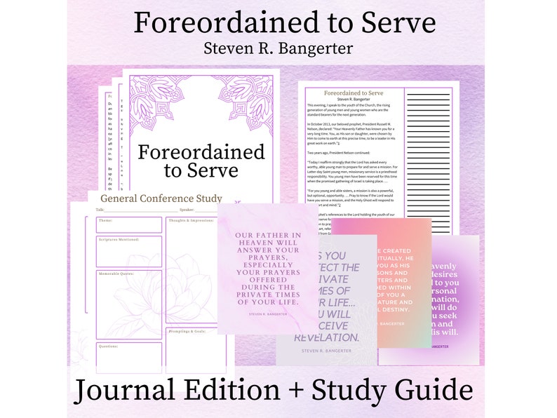 Foreordained to Serve - Steven R. Bangerter, Journal Edition Packet ...