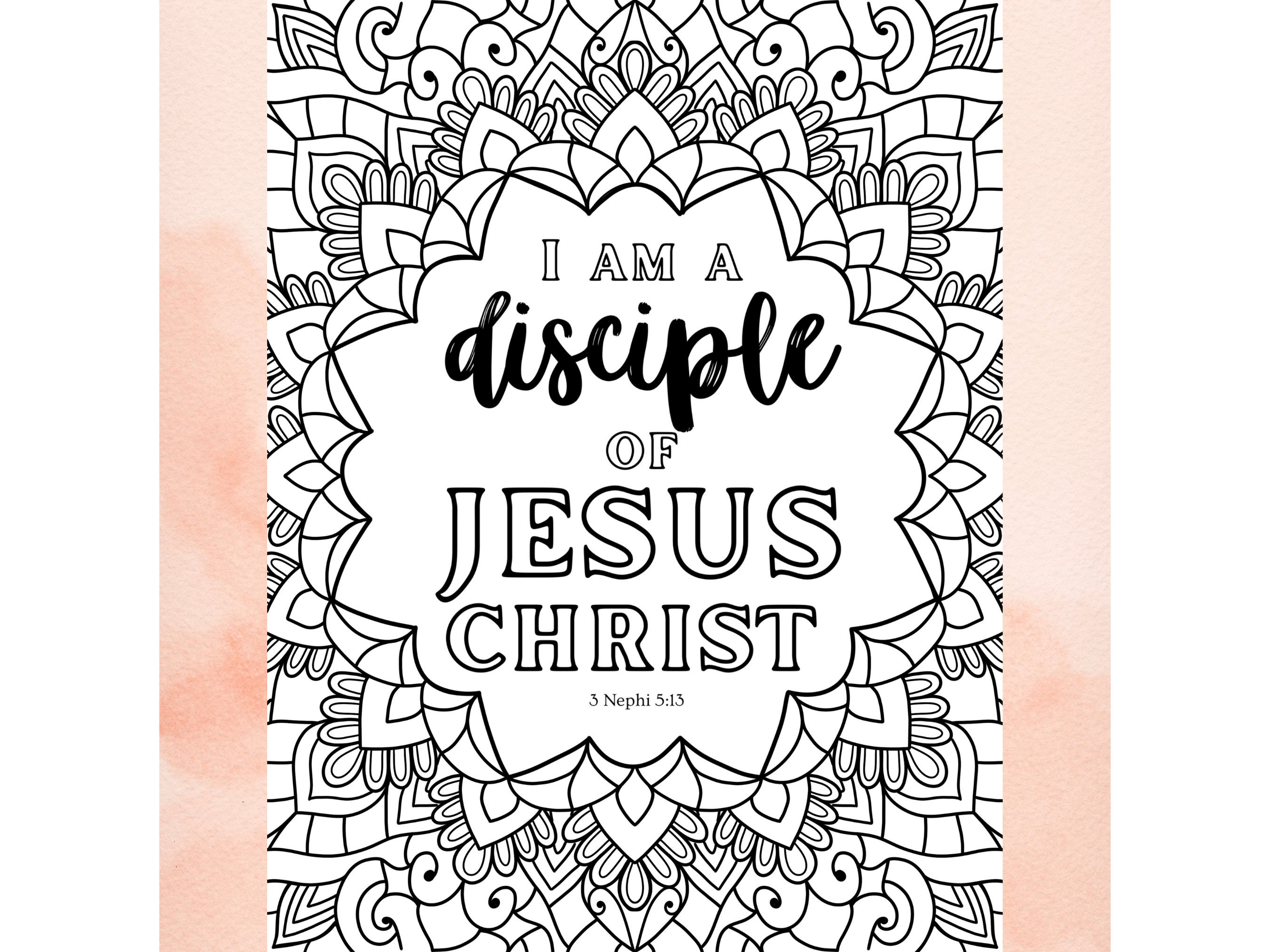 2024 LDS Youth Theme Coloring Page, I Am a Disciple of Jesus Christ ...