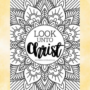 2025 LDS Youth Theme Coloring Page, Look Unto Christ Coloring Page, LDS ...