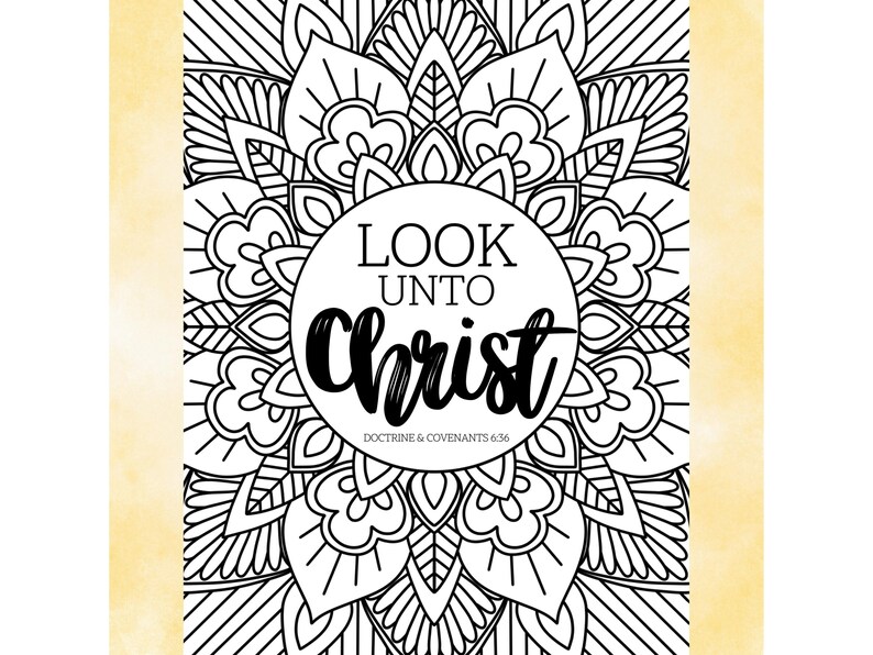 2025 LDS Youth Theme Coloring Page, Look Unto Christ Coloring Page, LDS ...